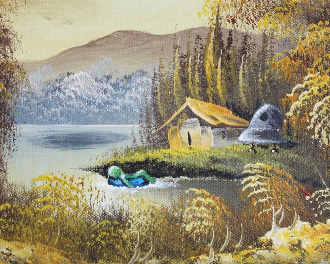 Alien Vacation 8x10 Print of Altered Thrift Store Painting | Etsy