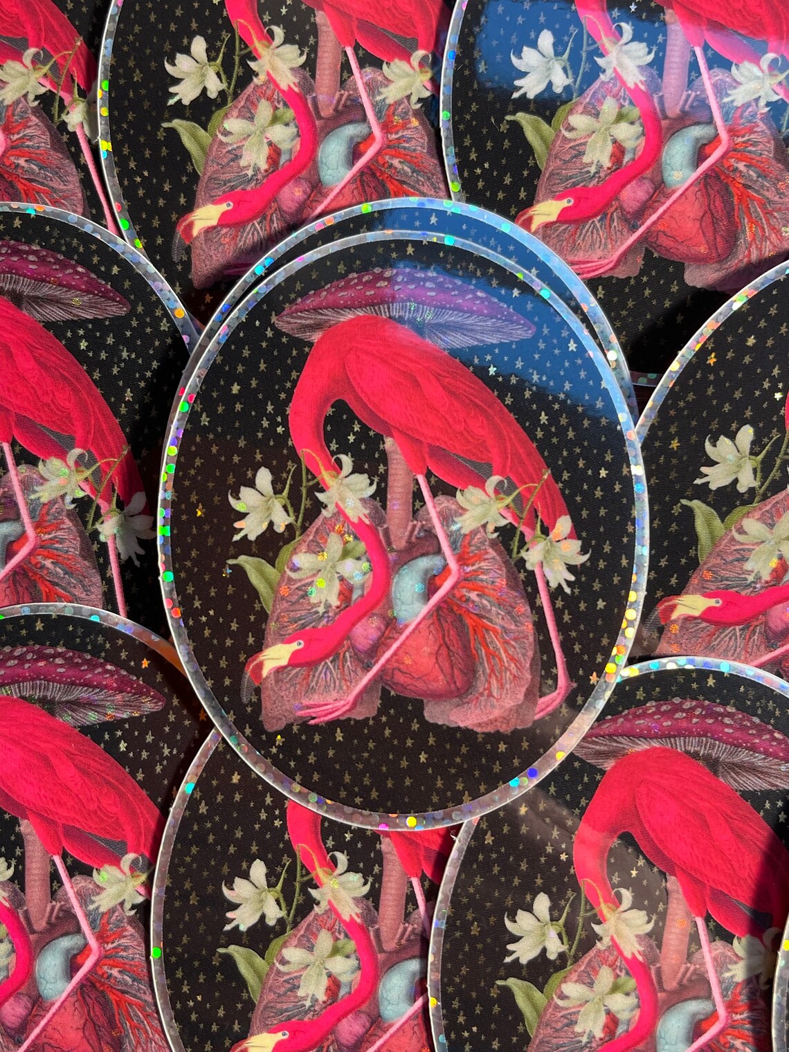 Glitter Sparkly Anatomical Heart Sticker Alice in Wonderland Sticker ...