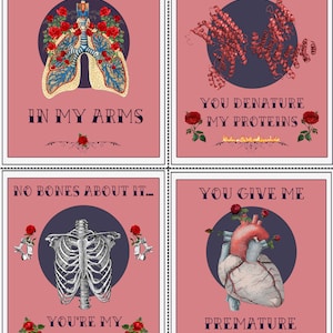 Bundle of Printable Anatomical Pun Valentines Day Cards, Medical ...