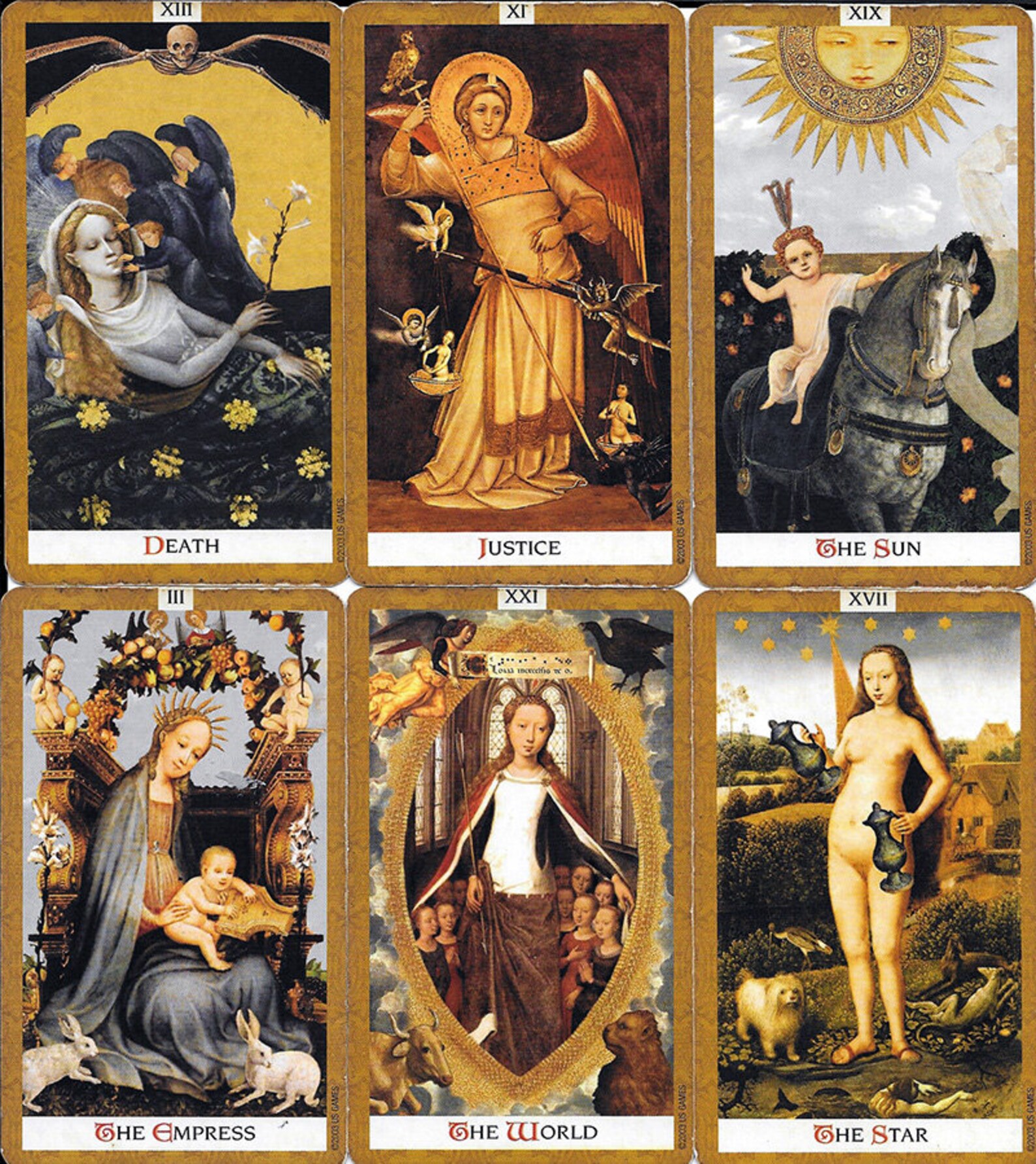 GOLDEN TAROT CARDS Deck Original Us Games Systems Product by - Etsy