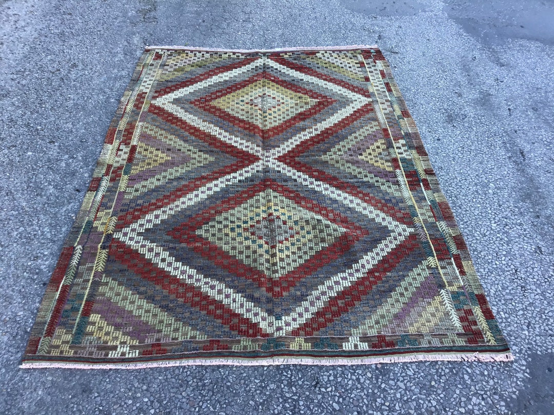 Vintage Turkish Handmade Kilim Rugs, Kelim Teppich, Tapis, Kilim Rugs ...