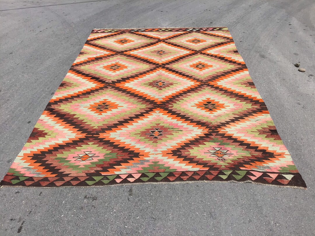 Vintage Turkish Handmade Kilim Rugs, Kelim Teppich, Tapis, Kilim Rugs ...