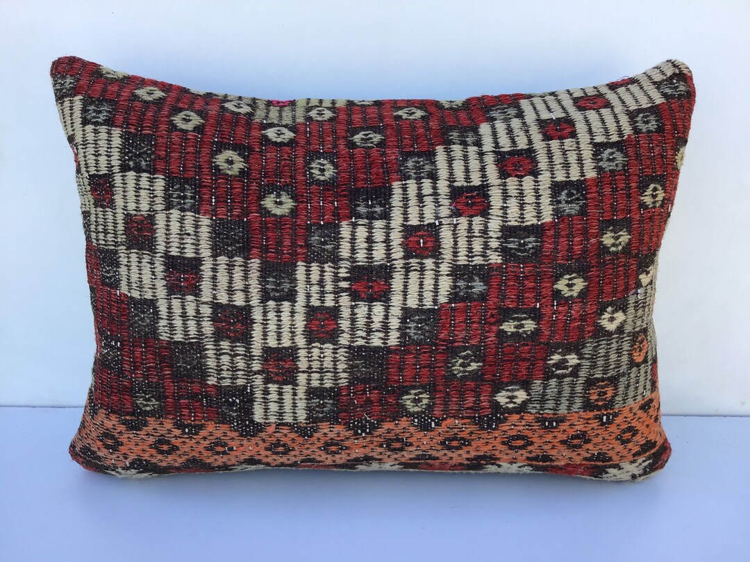 14x20 Handwoven Turkish Kilim Pillow, Decorative Throw Pillow, Ethnic ...