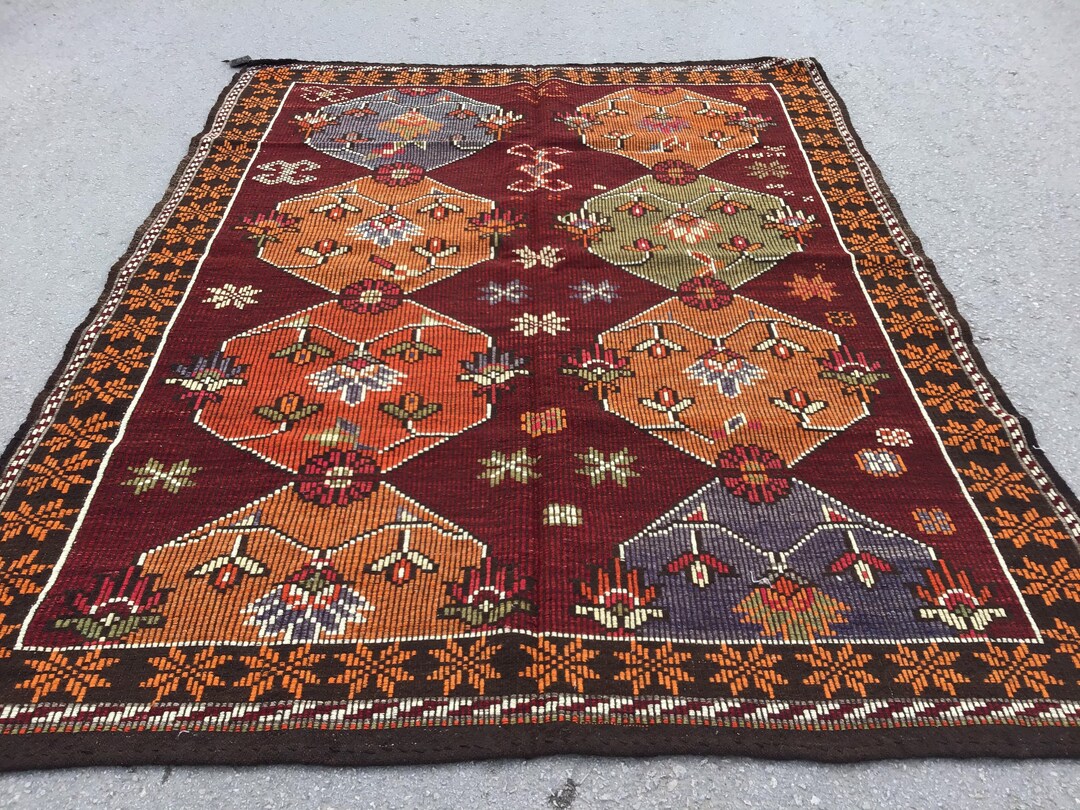 Vintage Turkish Handmade Kilim Rugs, Kelim Teppich, Tapis, Kilim Rugs ...