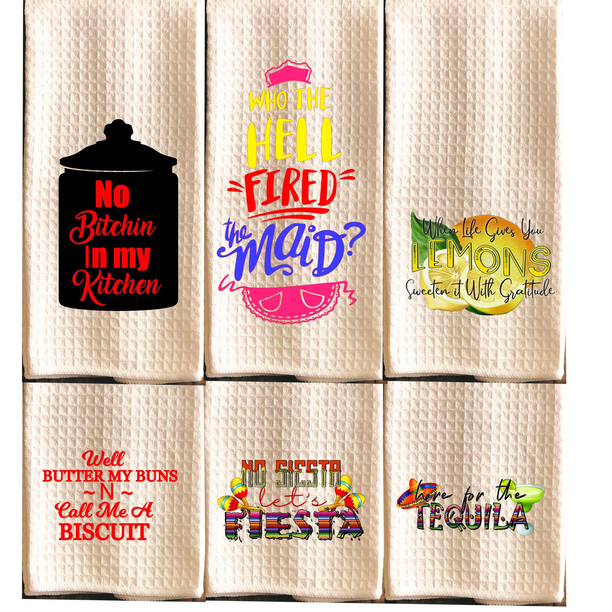 Funny Kitchen Towels Dish Towels Kitchen Decor Kitchen - Etsy
