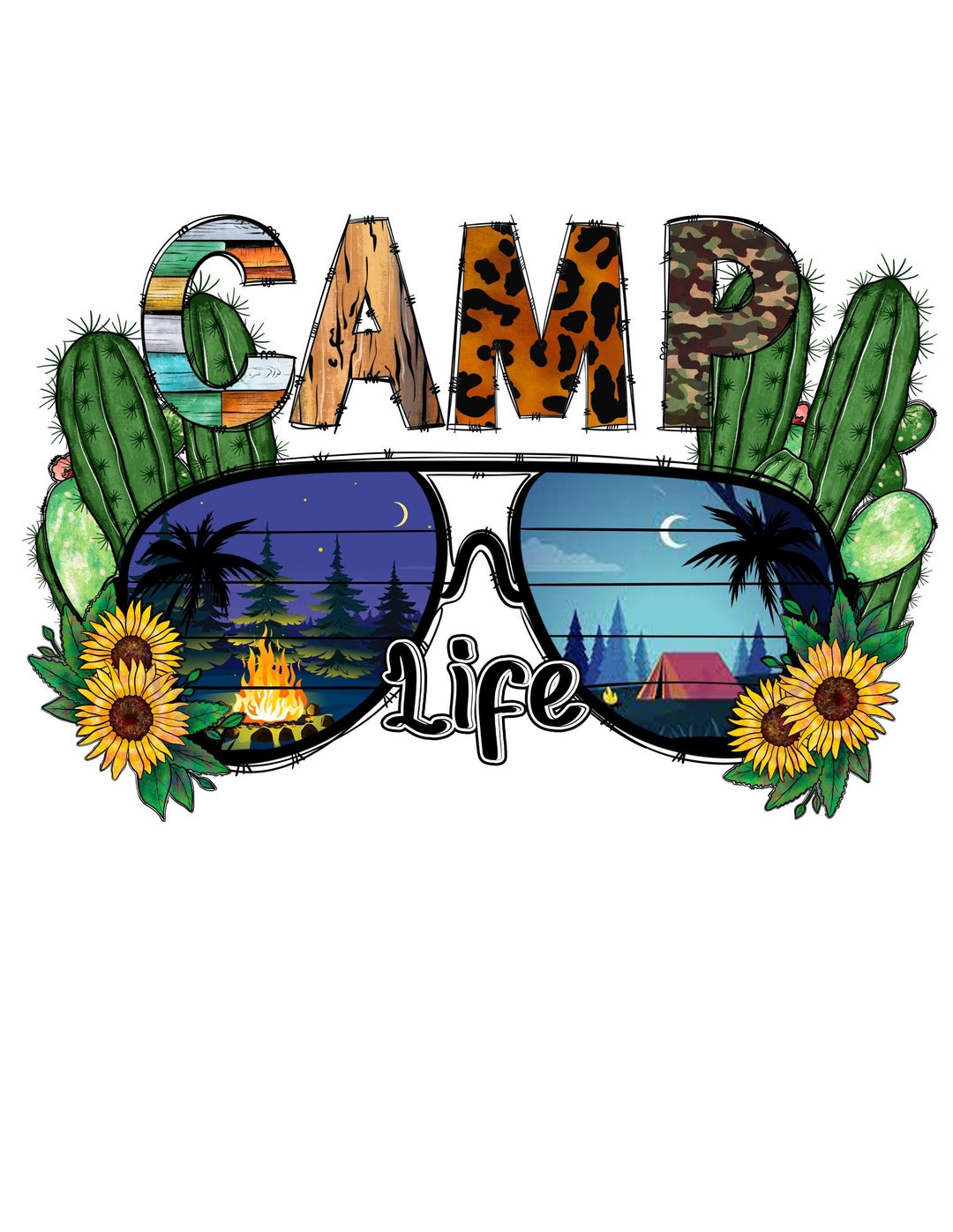 Camp Life Sublimation Transfer, Ready to Press, Camping Transfern - Etsy