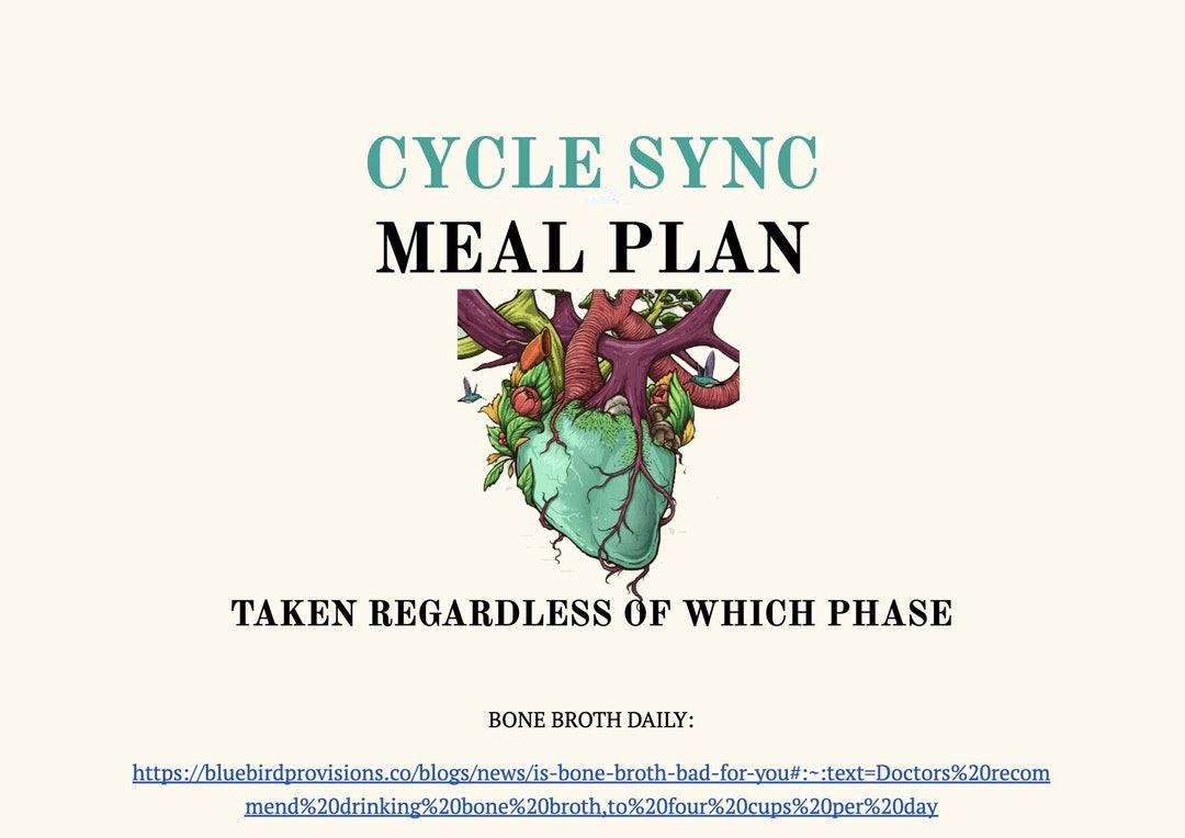 Cycle Sync Meal Plan - Etsy