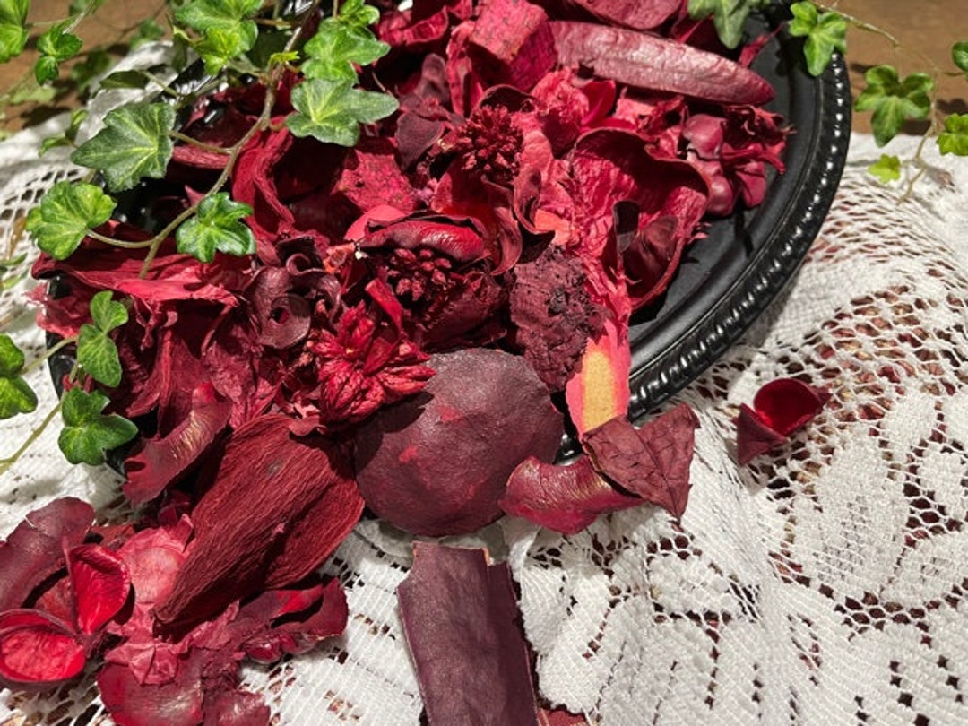 Unscented Red Potpourri Mix: Holiday Candle Accents, Bowl Filler (3 ...