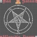 Hail Satan Worship Doom Cross Stitch Pattern DMC | Etsy