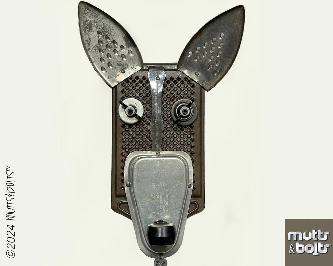 Metal Dog Sculpture/bull Terrier/upcycled - Etsy