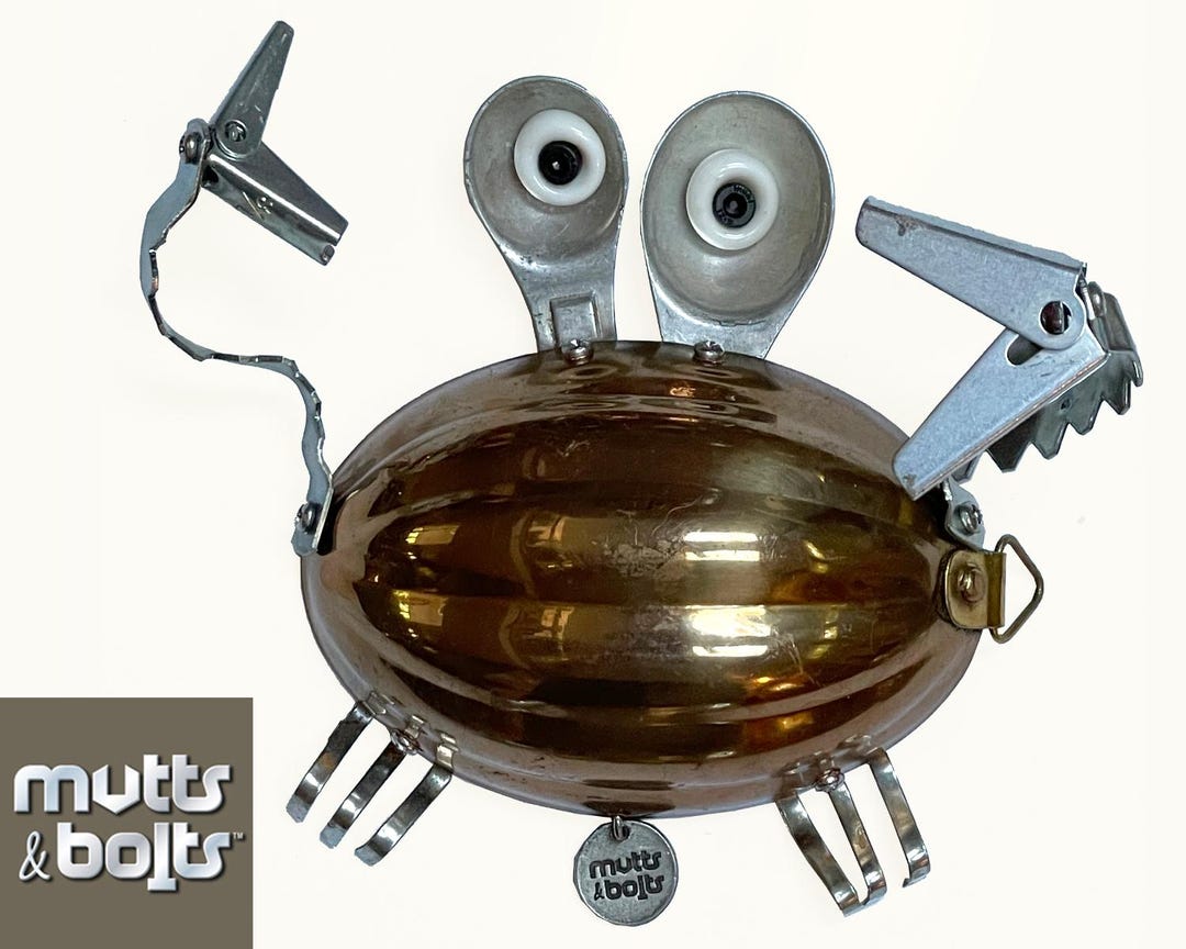 Metal Crab Sculpture/sea/upcycled - Etsy