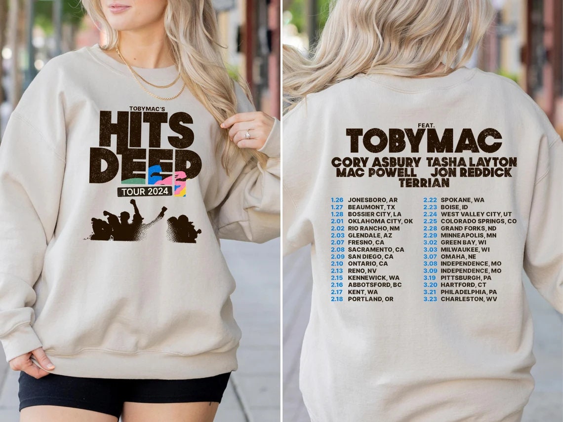 Vintage TobyMac Shirt Hits Deep Tour 2024 Sweatshirt TobyMac Tour 2024 ...