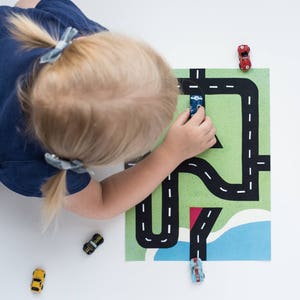Car Play Mat Printable BUNDLE: Sets 1, 2 and 3. for Mini Toy Cars. Road ...