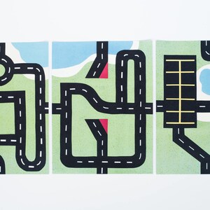 Car Play Mat Printable BUNDLE: Sets 1, 2 and 3. for Mini Toy Cars. Road ...