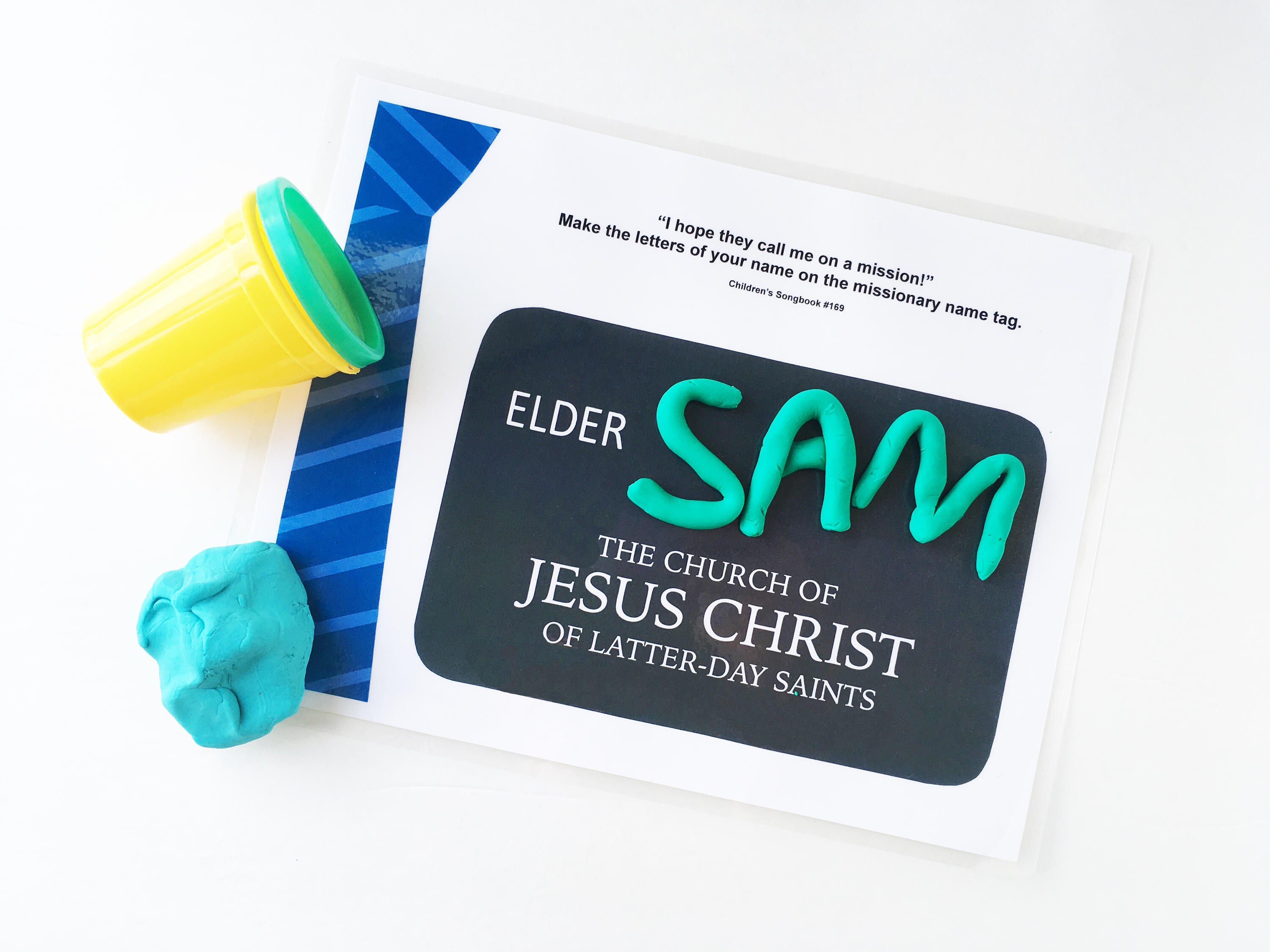 LDS Missionary Play Dough Mats. Printable Play Mats for Modeling Clay ...