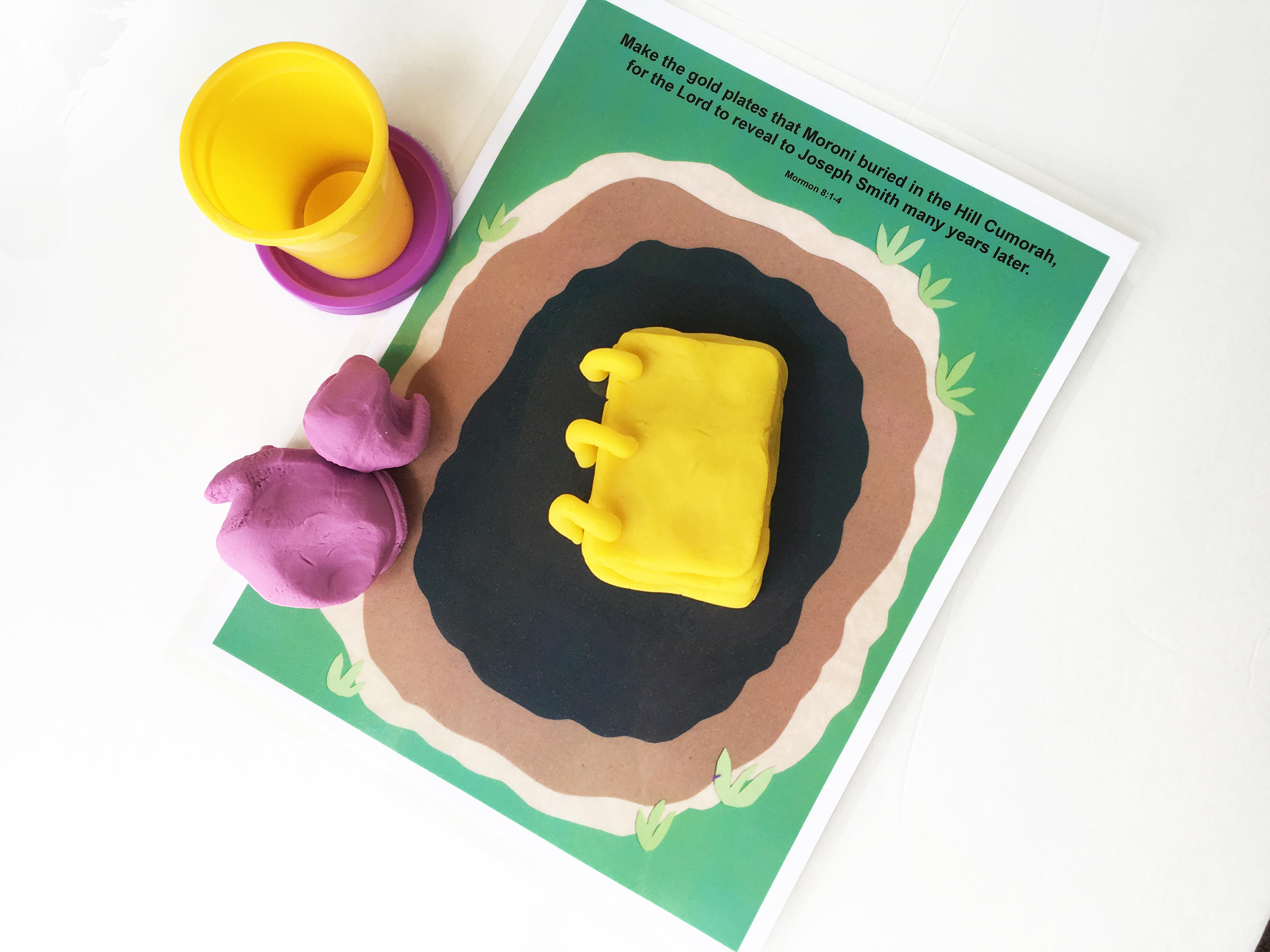 Play Dough Mats, Book of Mormon Stories Set. Printable Play Mat for ...