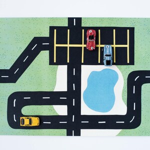 Car Printable Play Mat #3: Parking Lot Mat. for Micro Toy Cars. - Etsy