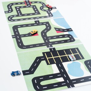Car Play Mat Printable BUNDLE: Sets 1, 2 and 3. for Mini Toy Cars. Road ...