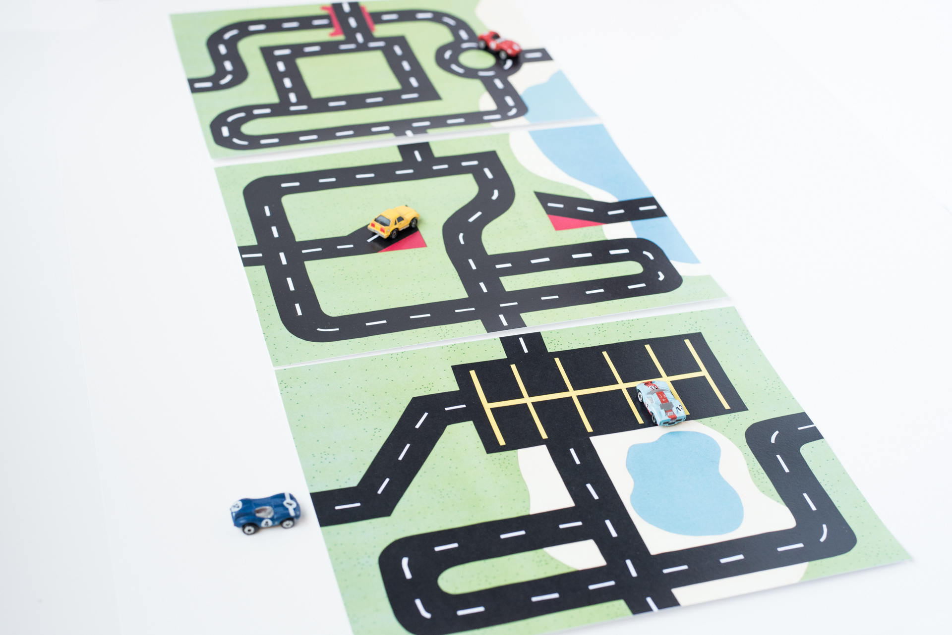 Car Play Mat Printable BUNDLE: Sets 1 2 and 3. For Mini Toy | Etsy