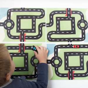 Car Play Mat for Micro Toy Cars. Design #1: Roundabout. - Etsy