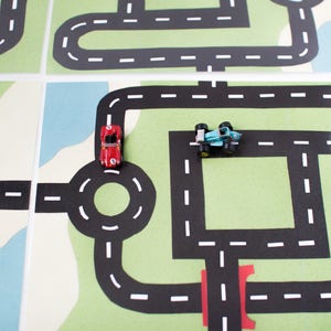 Car Play Mat for Micro Toy Cars. Design #1: Roundabout. - Etsy