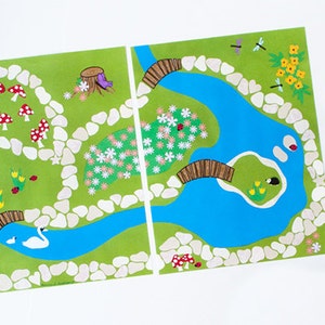 Fairy Garden Printable Play Mat. Pretend Play Quiet Toy for Fairies - Etsy