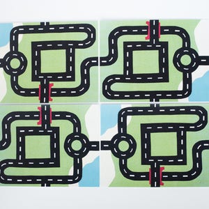 Car Play Mat for Micro Toy Cars. Design #1: Roundabout. - Etsy