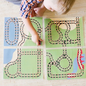 Mini Train Printable Play Mat - BUNDLE of Sets A and B. Quiet Toy and ...