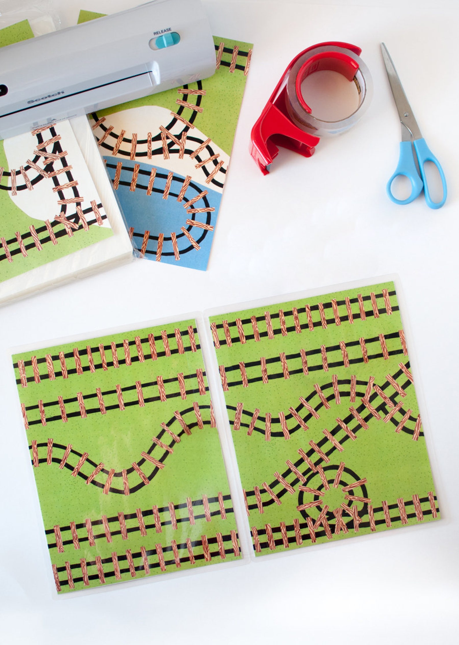 Mini Train Printable Play Mat BUNDLE of Sets A and B. Quiet Toy and ...