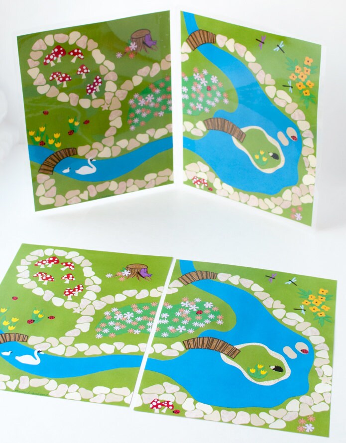 Fairy Garden Printable Play Mat. Pretend Play Quiet Toy for Fairies - Etsy