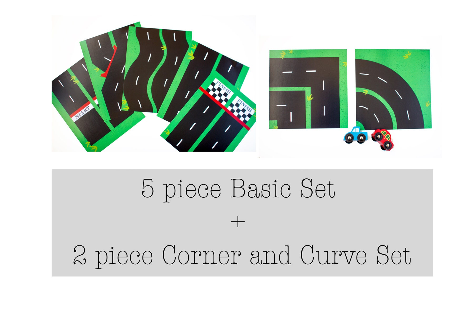 Toy Cars Race Track Play Mat: BUNDLE of Basic Set AND - Etsy