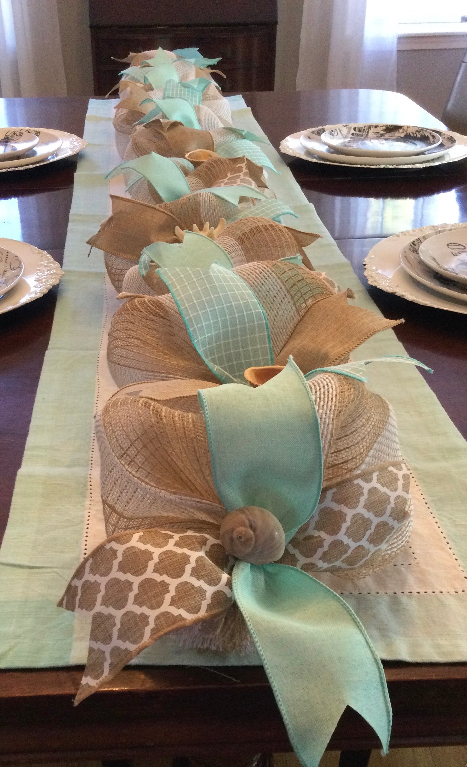 Burlap Garland With Seashells: 6' Rustic Farmhouse Coastal Decor - Etsy