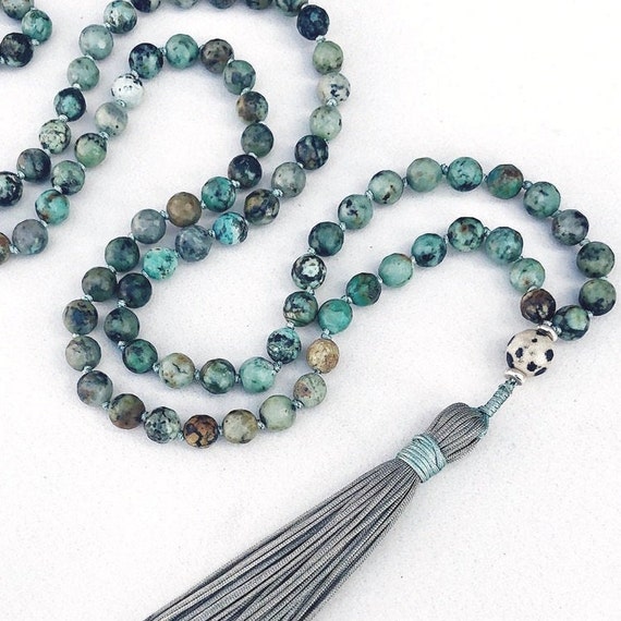 Turquoise Mala Necklace Mala Beads 108 Mala Beads Mala | Etsy
