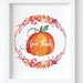 Give Thanks Digital Print, Fall Print, Autumn Wreath, Watercolor ...