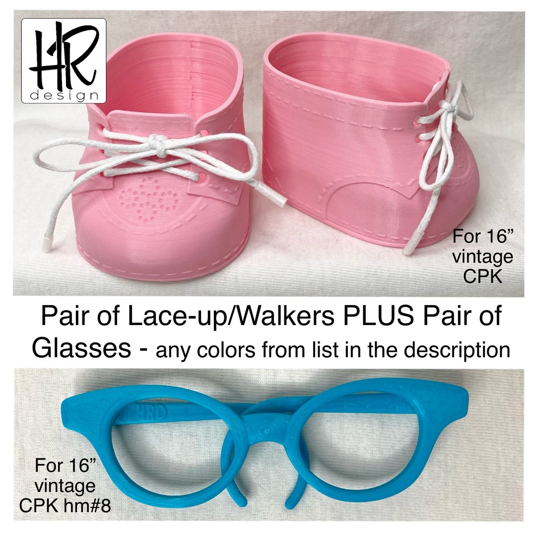 Cabbage Patch Kids CPK Replacement Glasses & Lace-up Baby Walker Shoes Combo - Etsy