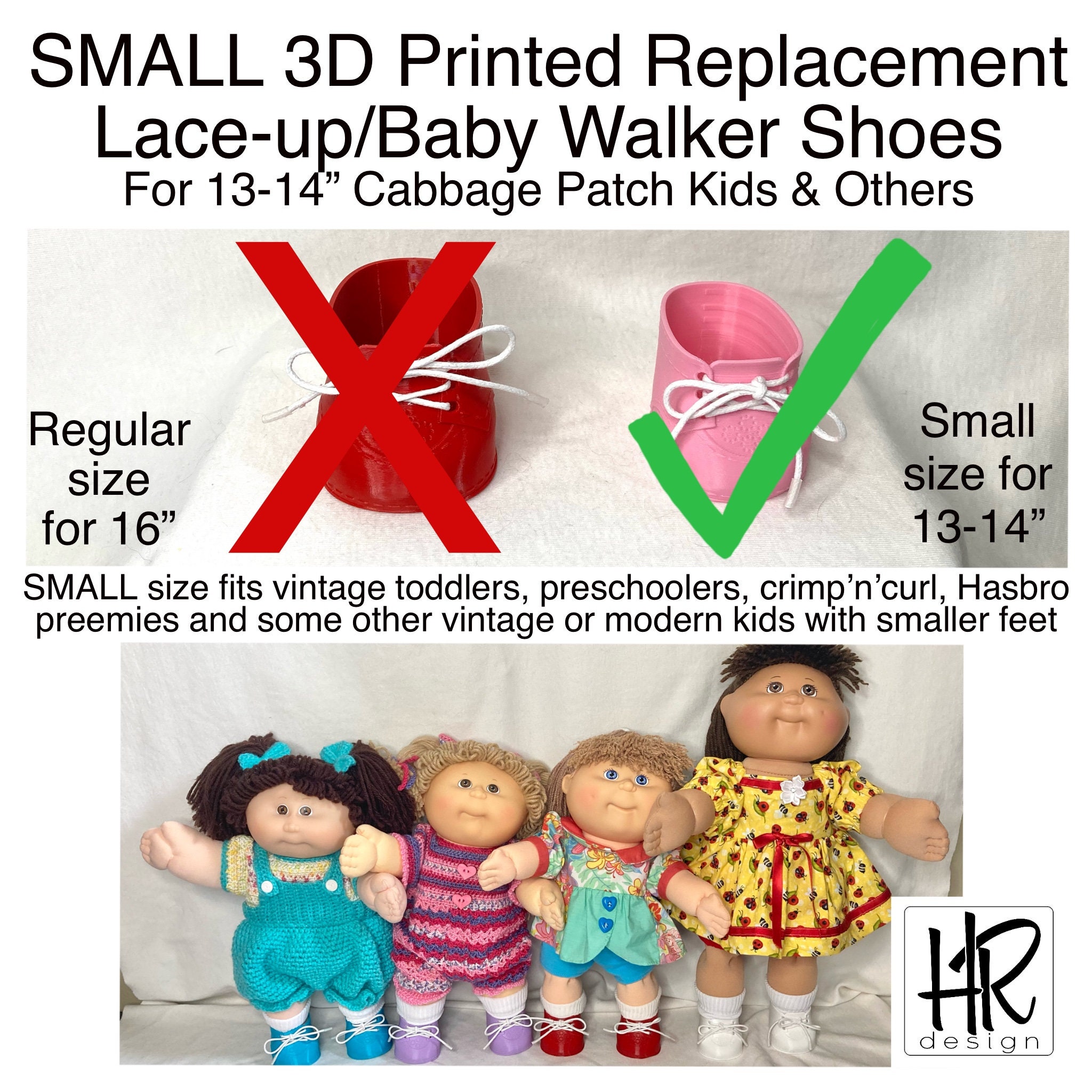 Cabbage Patch Kids CPK Replacement Lace-ups/baby Walker Shoes - Etsy