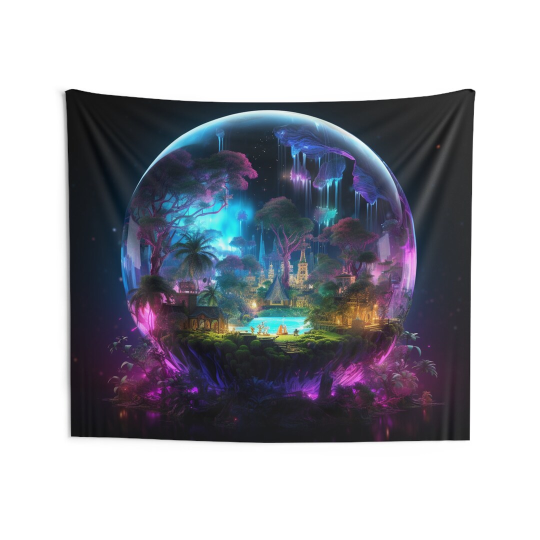 Psychedelic Tapestry - Trippy - Cosmic - Neon Tapestries - Wall Hanging ...
