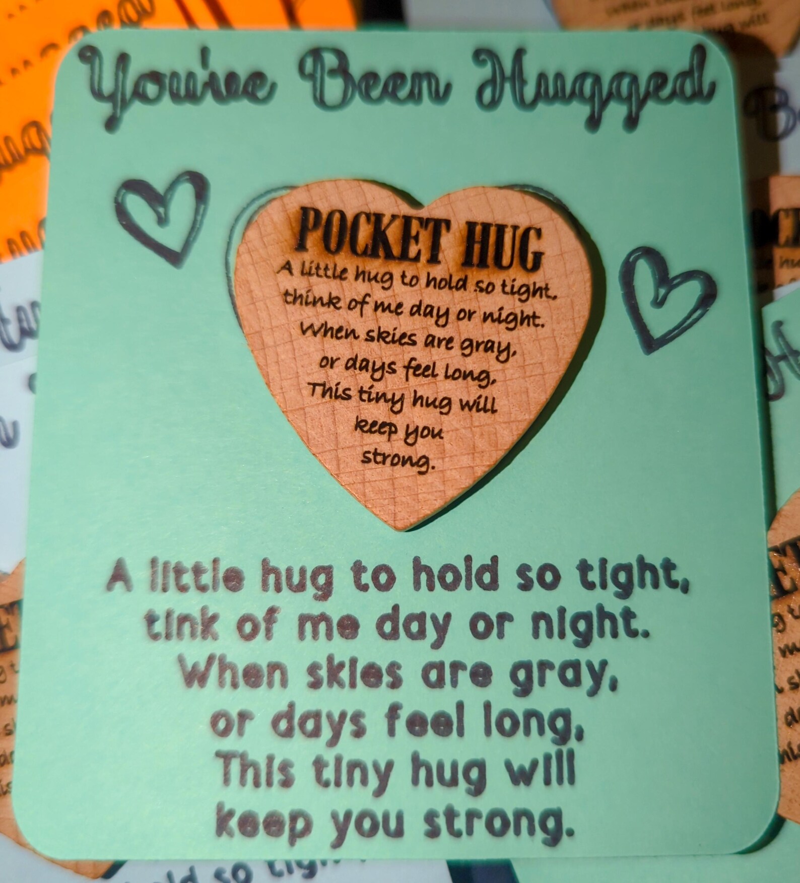 Pocket Hug Heart Keepsake - Unique Pocket Hugs as Forget Me Not Gift ...