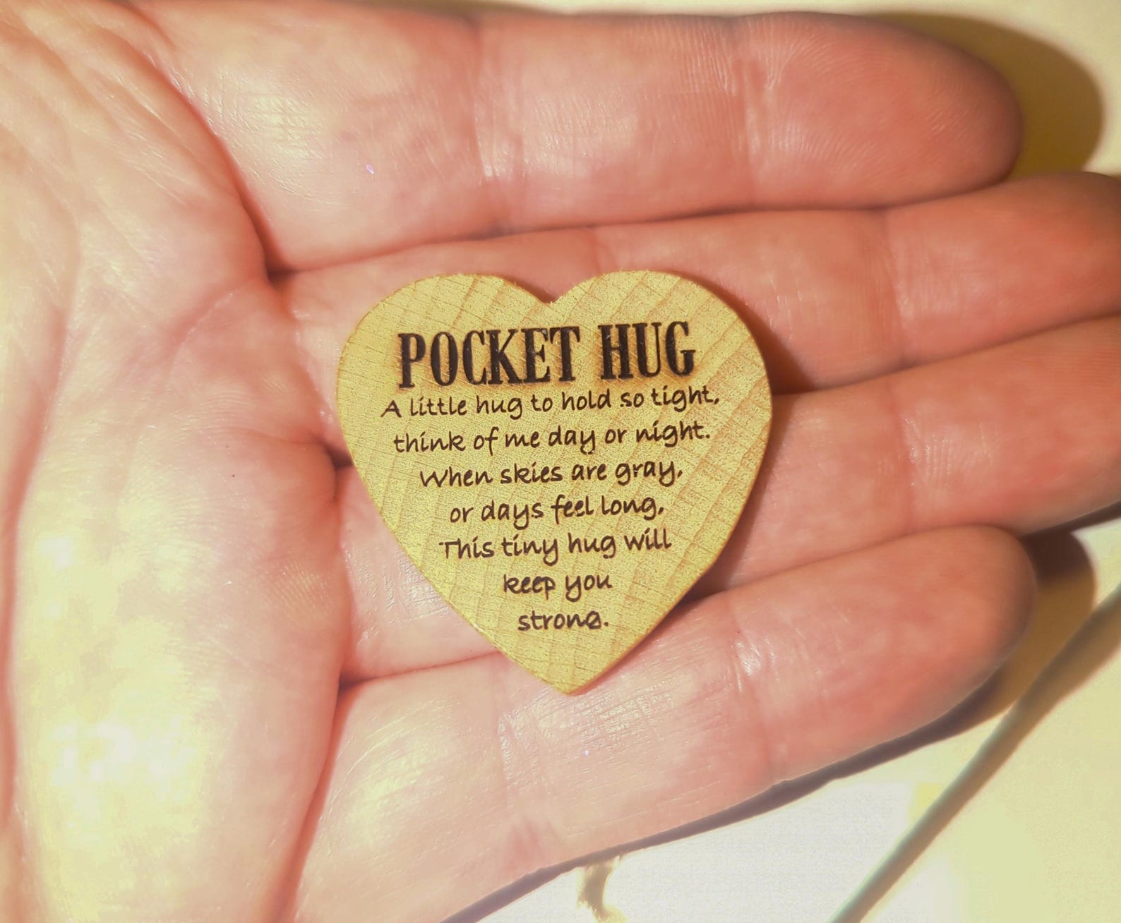Pocket Hug Heart Keepsake - Unique Pocket Hugs as Forget Me Not Gift ...