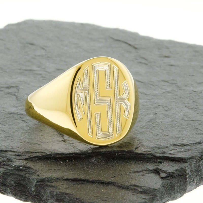 Monogram Ring - Etsy