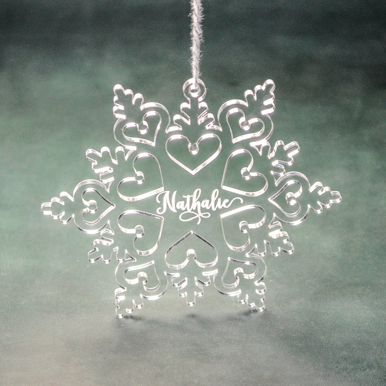 PERSONALIZED ACRYLIC SNOWFLAKE Ornaments // Custom Name - Etsy