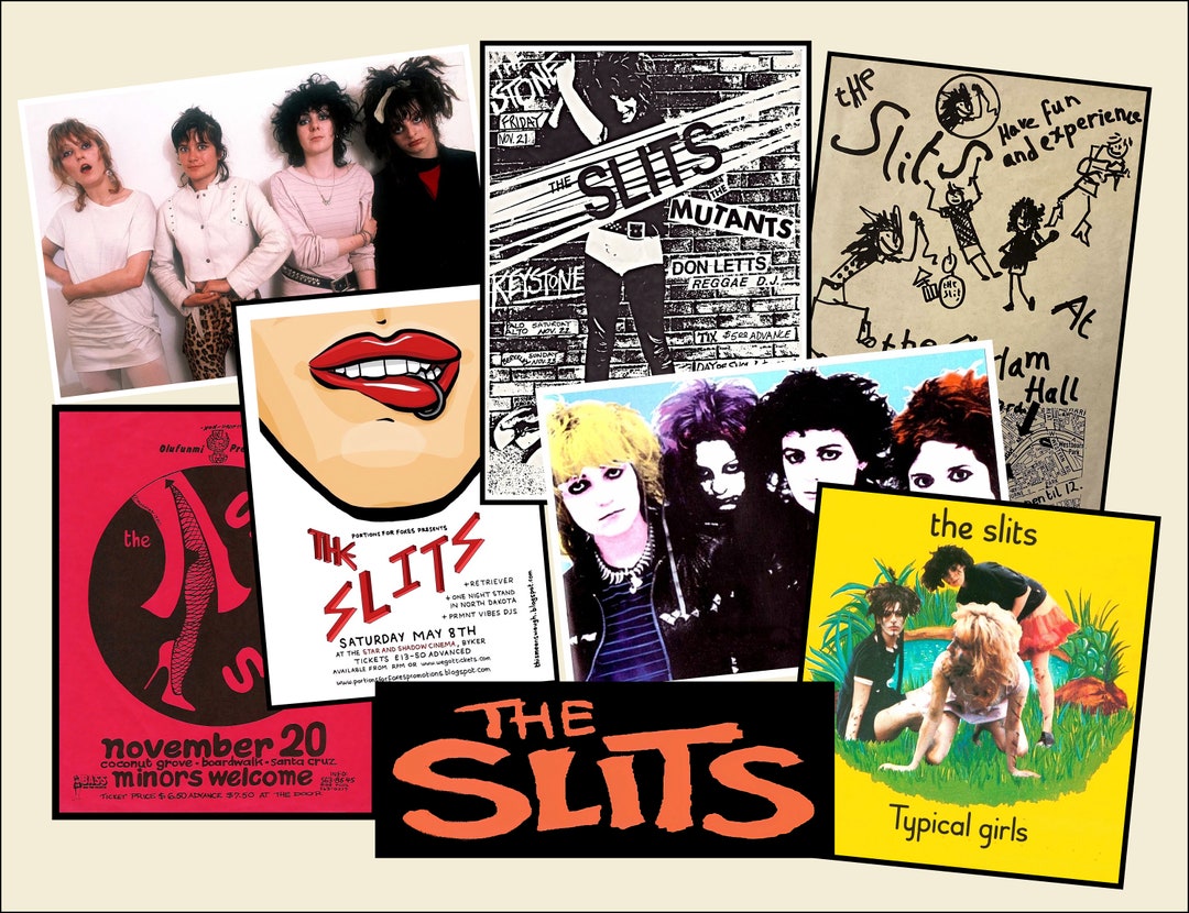 The Slits - 8 Large Glossy Vinyl Promo Stickers, Punk Rock Memorabilia ...