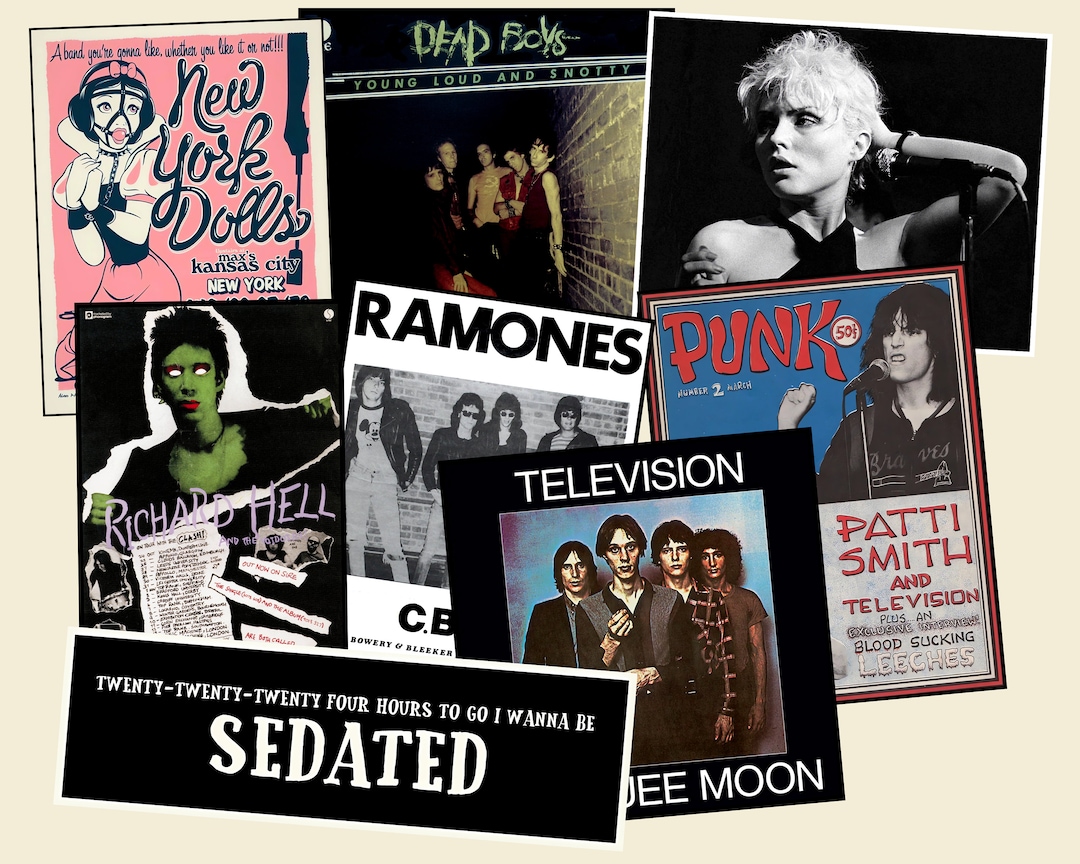 New York Punk - 8 Large Glossy Vinyl Promo Stickers, Punk Rock ...