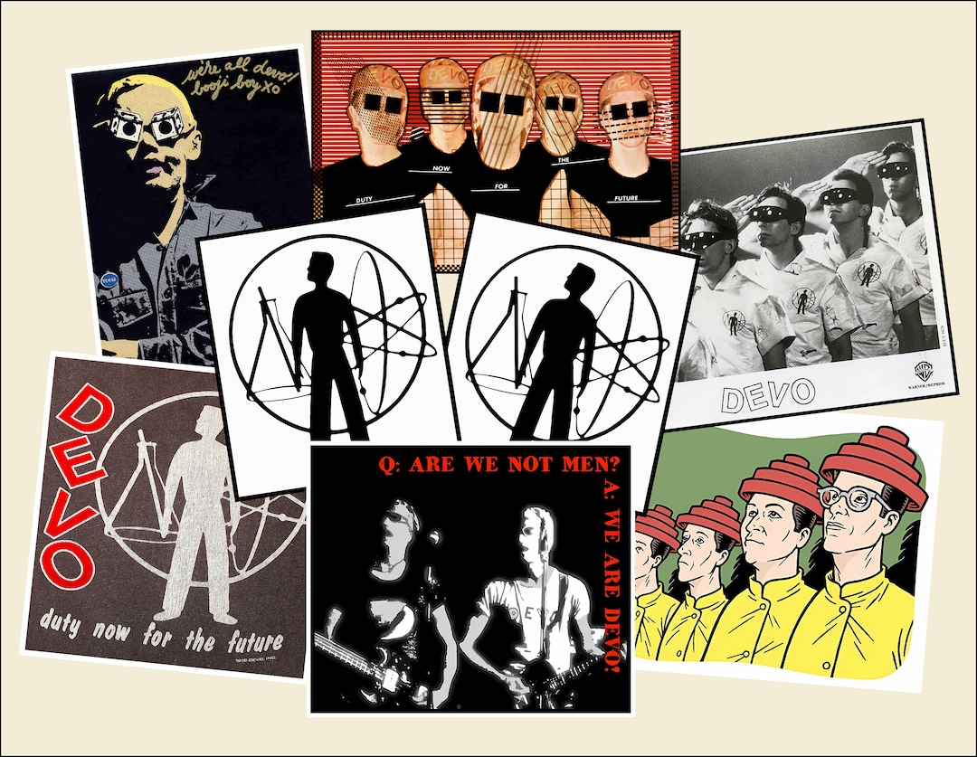 DEVO 8 Large Glossy Vinyl Promo Stickers, Punk Rock Memorabilia - Etsy