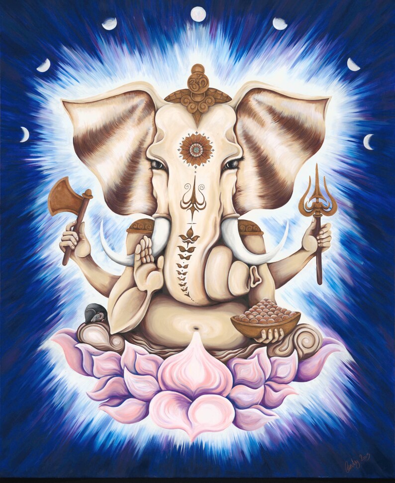 Lord Ganesha A2 Giclee Print - Etsy