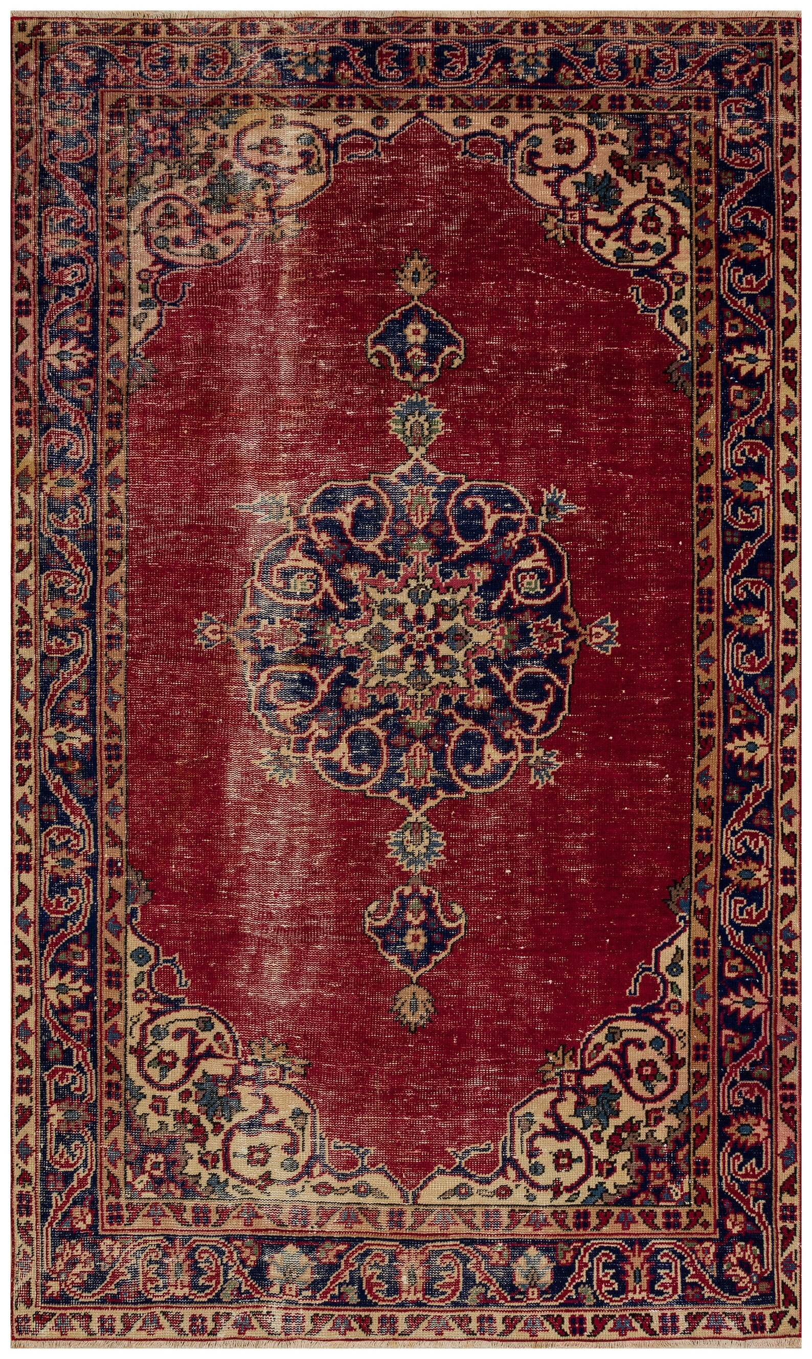 Red Turkish Rug 4.82 x 8.16 ft Usak Area Rugs Bohemian | Etsy