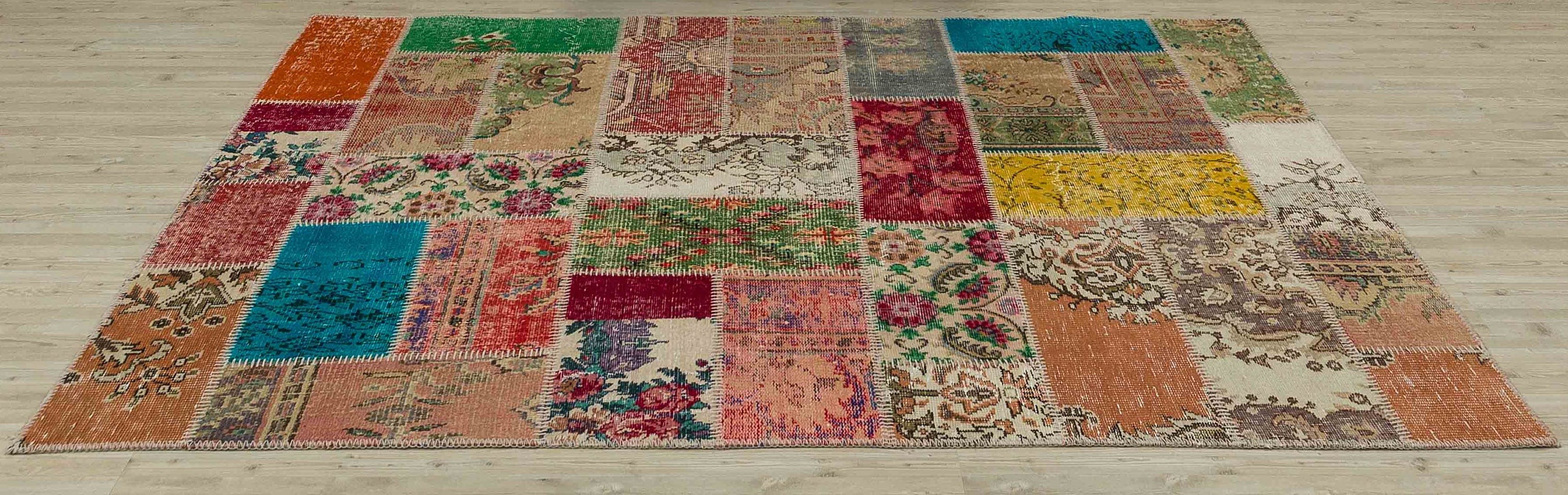 Patchwork Rug 5'24 x 7'54 Boho Rug Room | Etsy