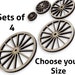Black 14 Spoke Wheels, Wooden Composite , Wagon Wheels, Paintable ...