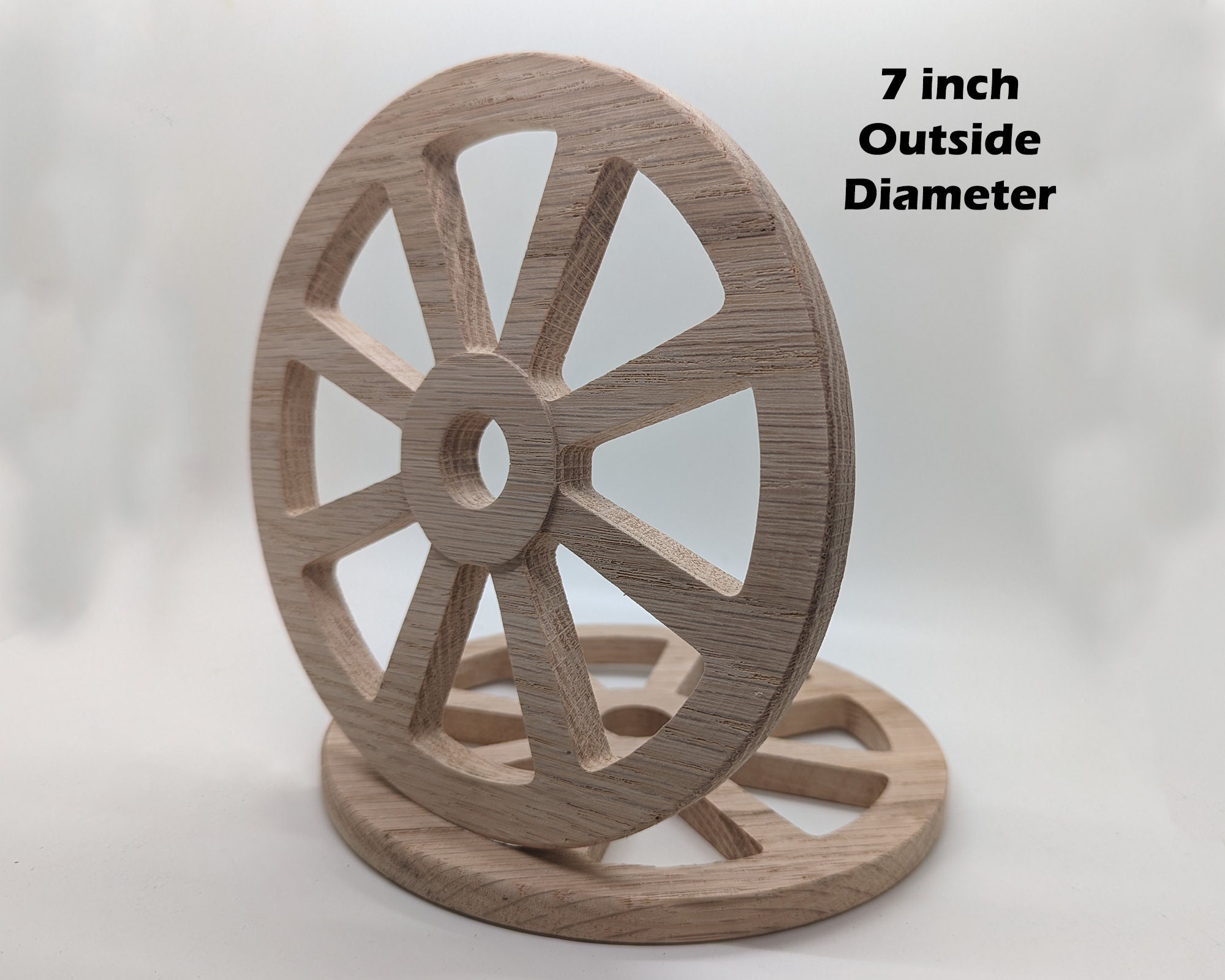 Wooden Oak Wheels (set of 2), 1/2 Inch Thick, Multiple Sizes - Etsy