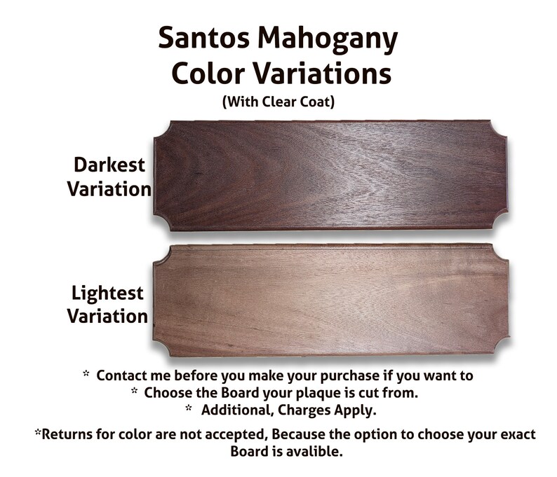 Solid Mahogany Wood Plaque: 0.8" Thick, Round Edge, Keyhole Slots - Etsy
